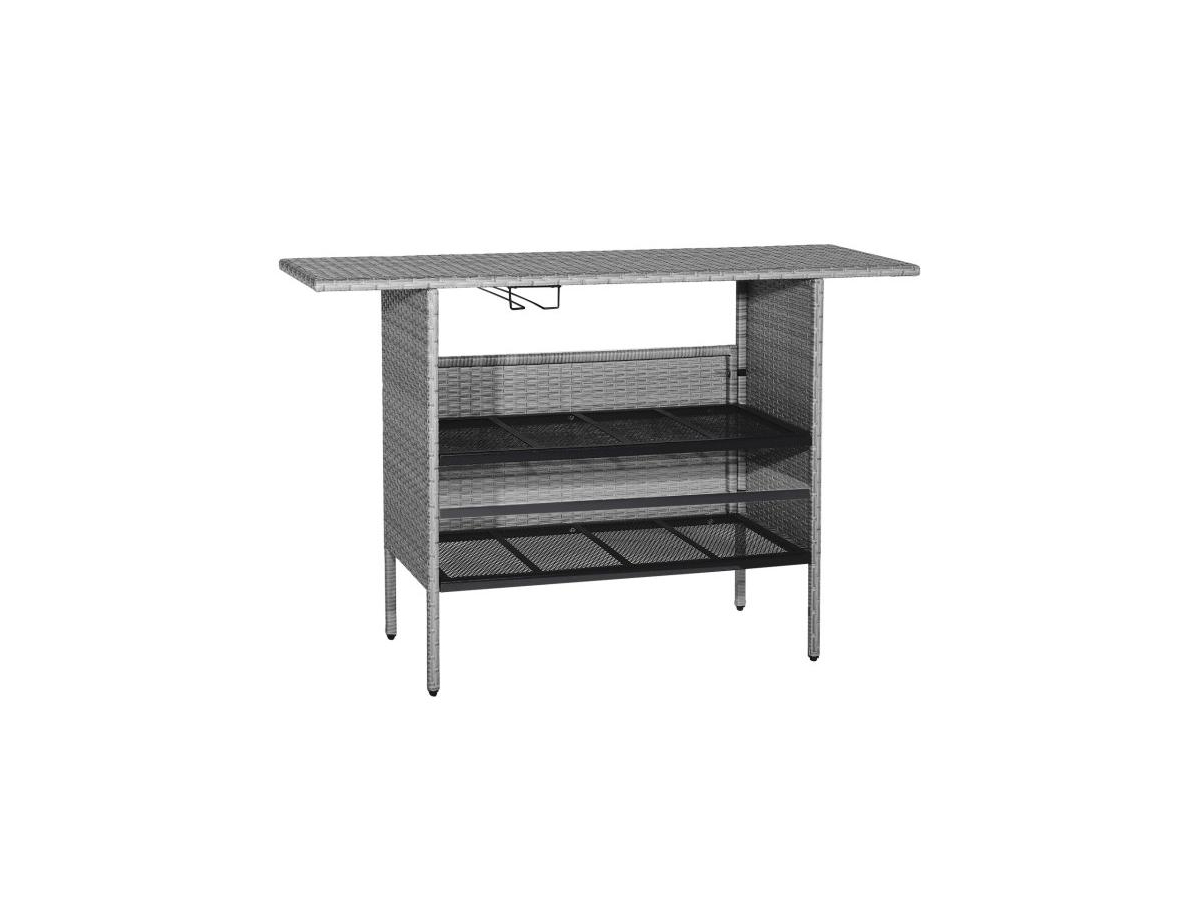 Click here for Slickblue Outdoor Patio Wicker Bar Table with Meta... prices