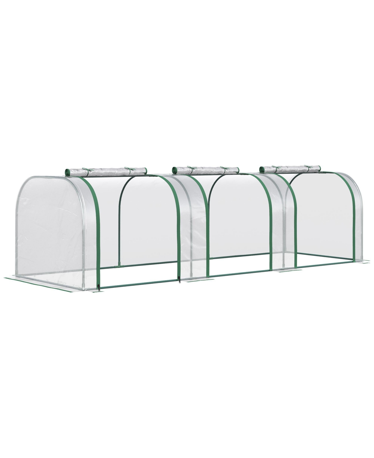 Click here for Outsunny Portable Tunneled house with 3 Zippe Door... prices