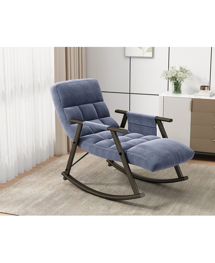 Simplie Fun Space-Saving, Adjustable Rocking Chair with Sturdy Iron ...