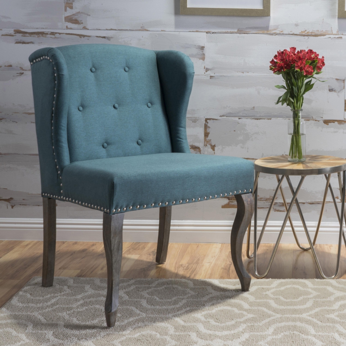 Click here for Streamdale Classic Wingback Chair with Stylish But... prices