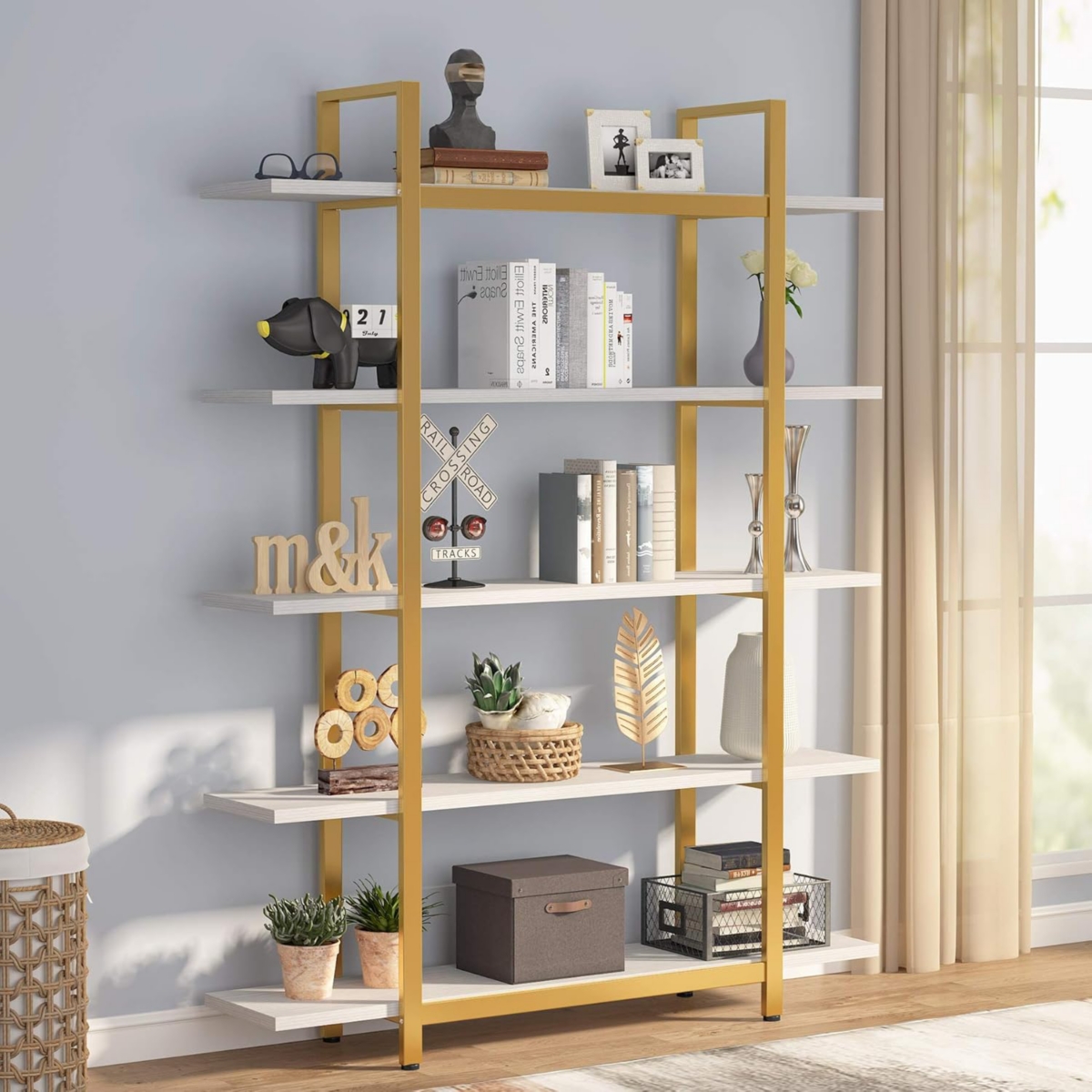 Click here for Tribesigns 5-Tier Large Open Bookshelf  Industrial... prices