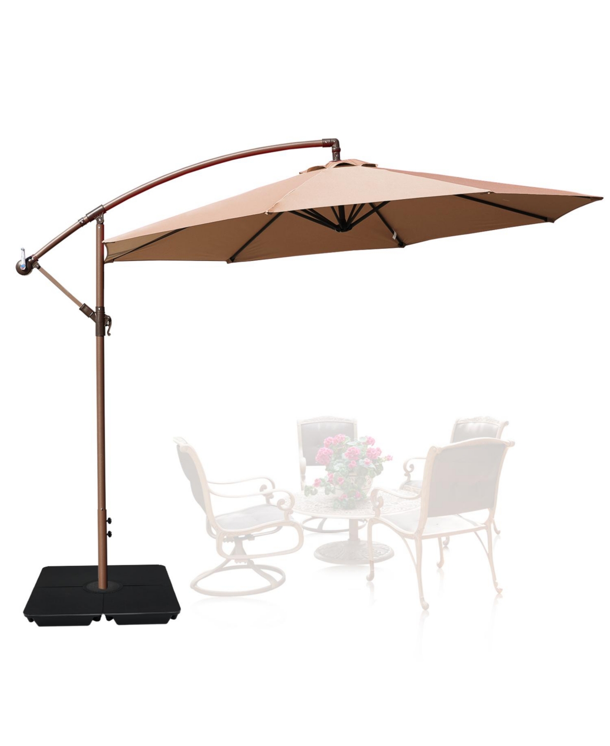 Click here for Aoodor Offset Patio Umbrella 10 Cantilever Hanging... prices