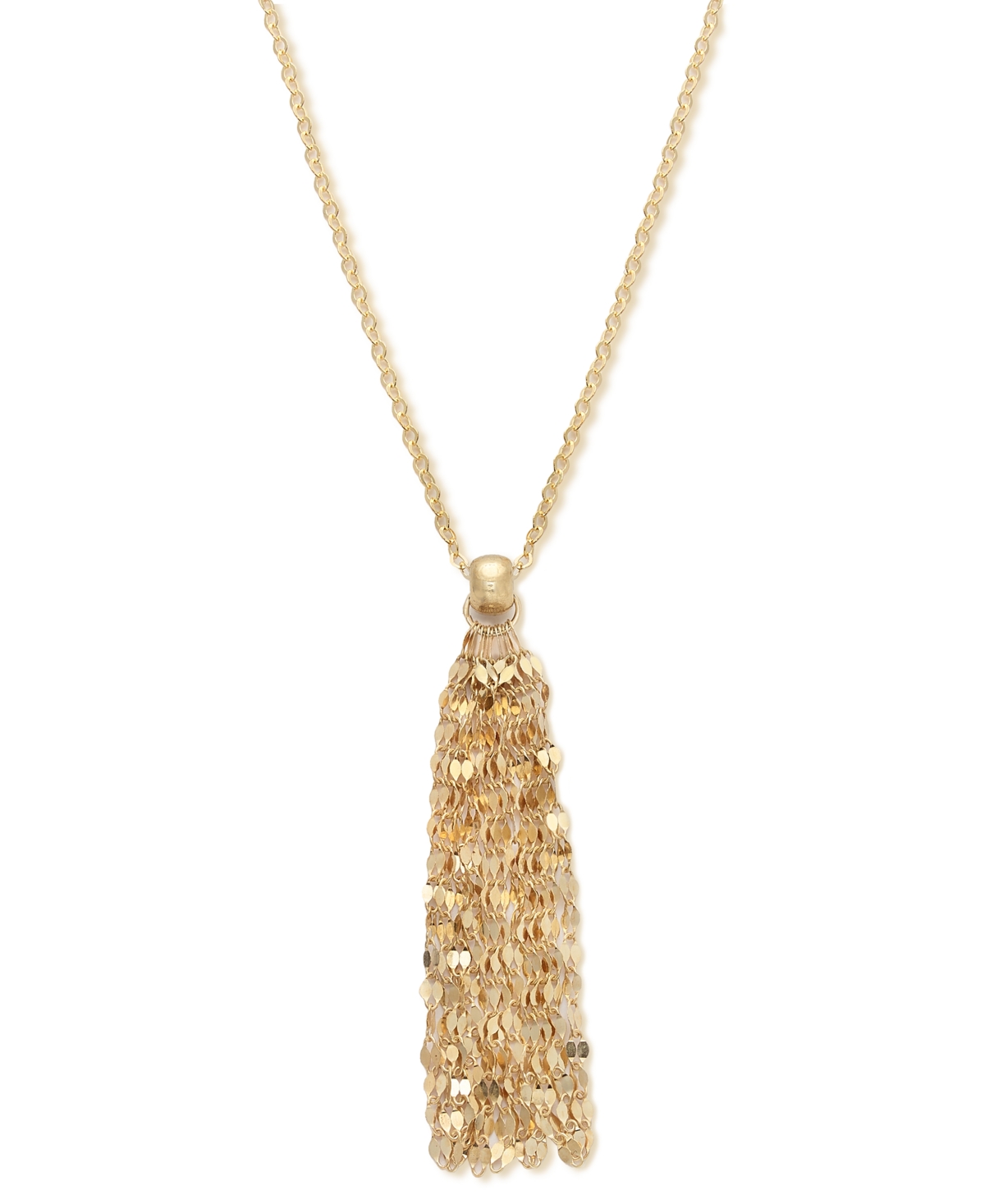 Click here for Mirror Chain Multi-Strand Tassel 18 Pendant Neckla... prices