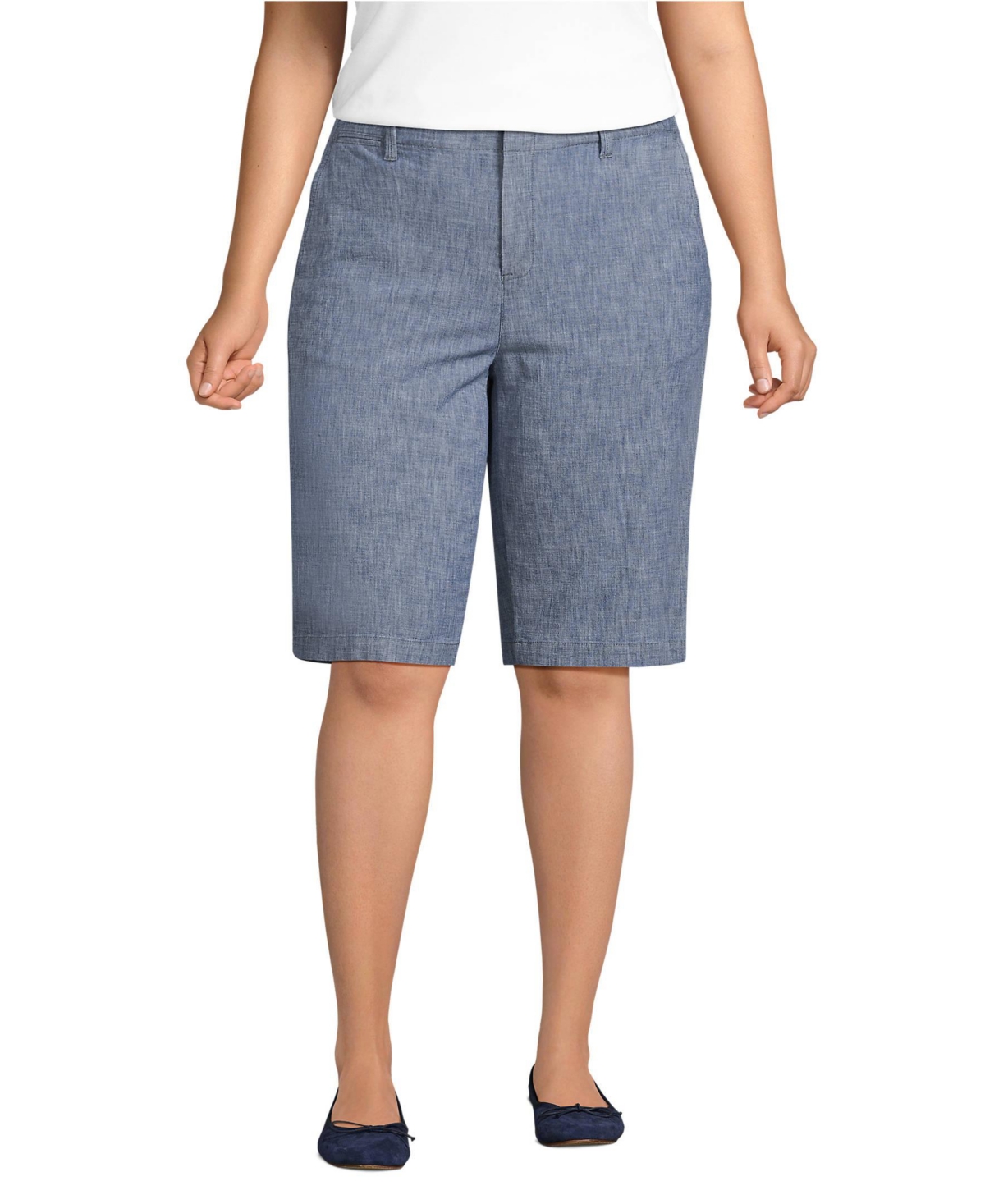 Click here for Lands End Womens Classic 12" Chambray Shorts... prices