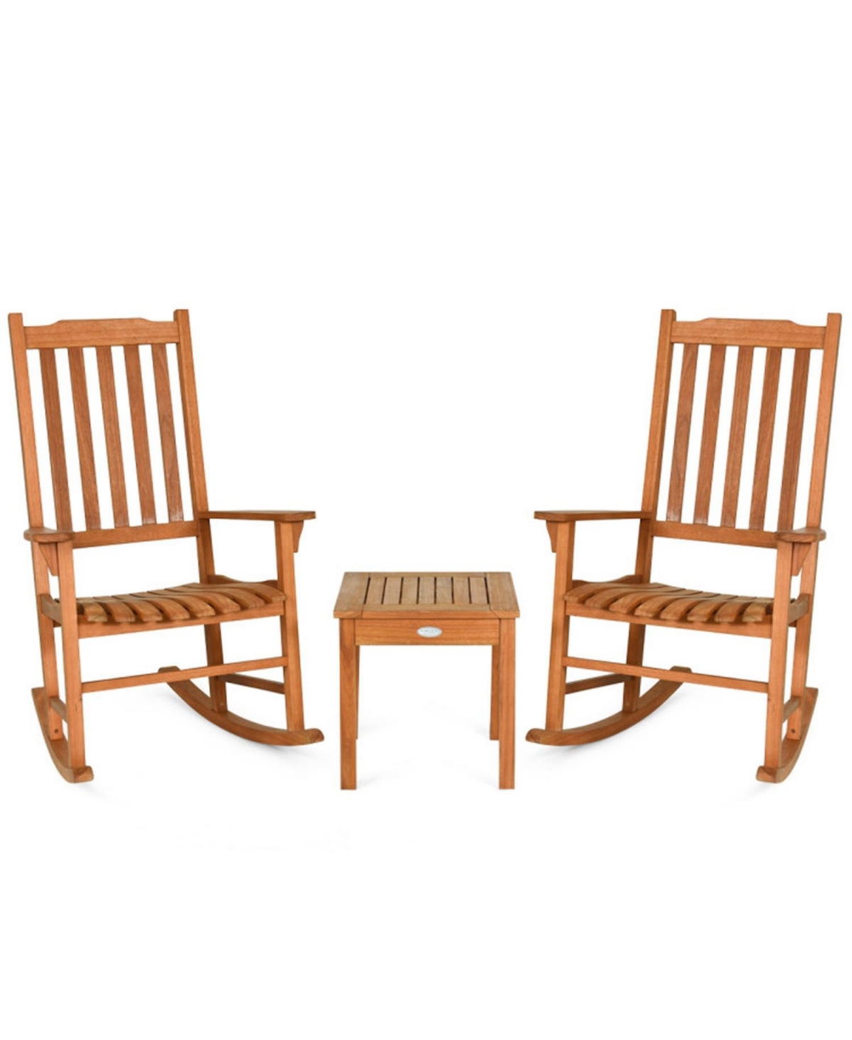 Click here for Sugift 3 Pieces Eucalyptus Rocking Chair Set with... prices