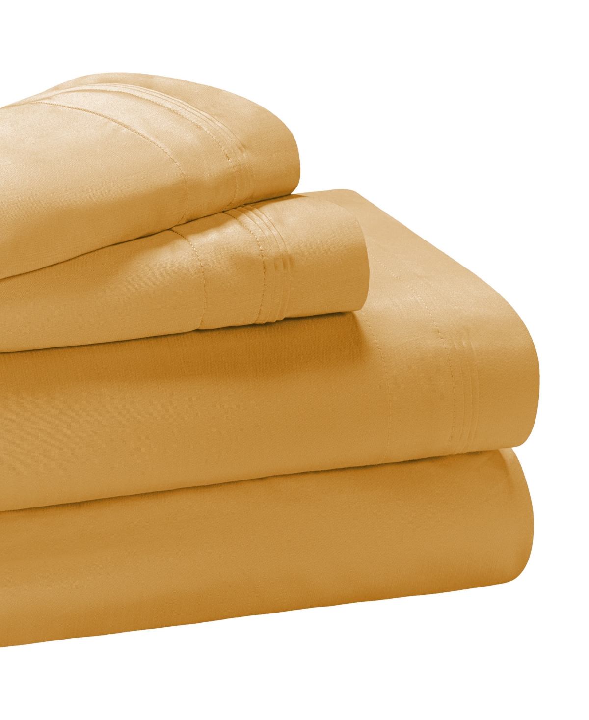 Superior Egyptian Cotton 650 Thread Count Solid Deep Pocket Sheet Set  King - Gold