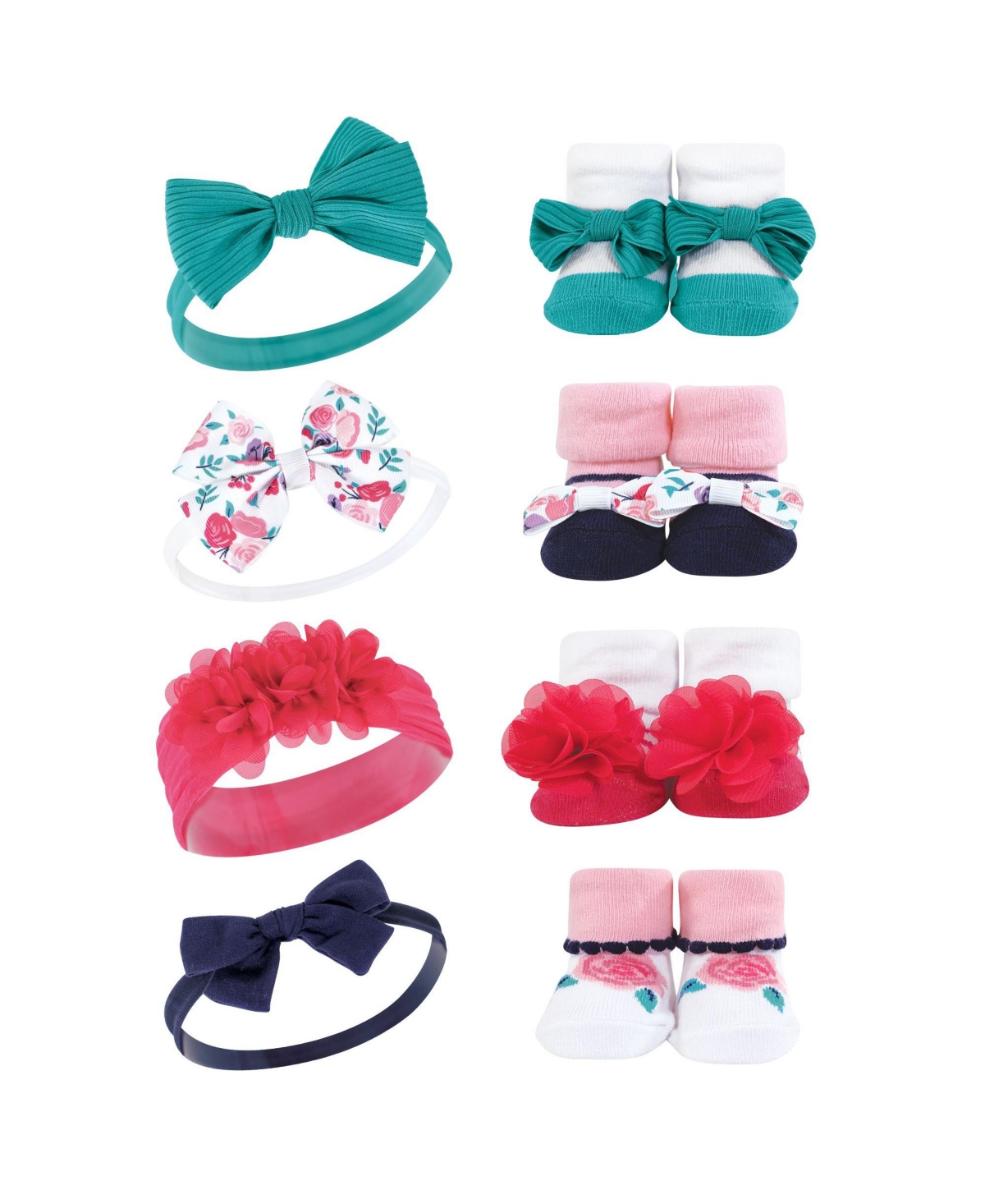 Click here for Hudson Baby Girls 8Pc Headband and Socks Set - Bri... prices