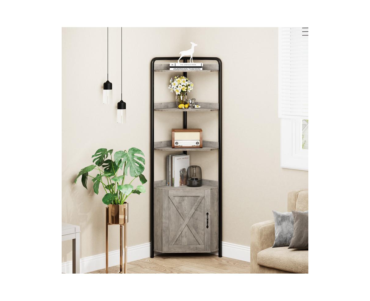 Click here for gaomon Corner Cabinet with Storage - Grey prices