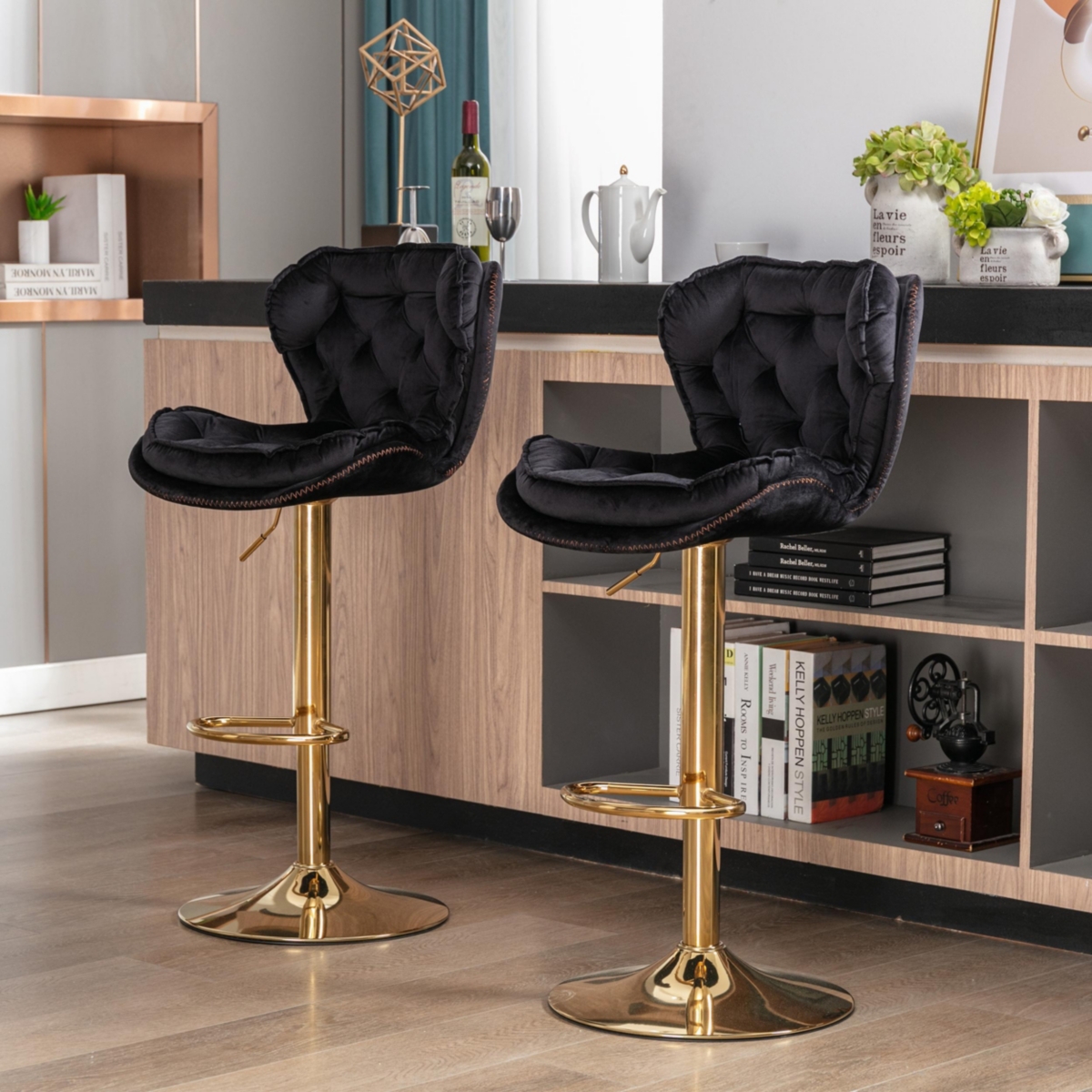 Click here for Streamdale Chrome Swivel Bar Stools with Adjustabl... prices