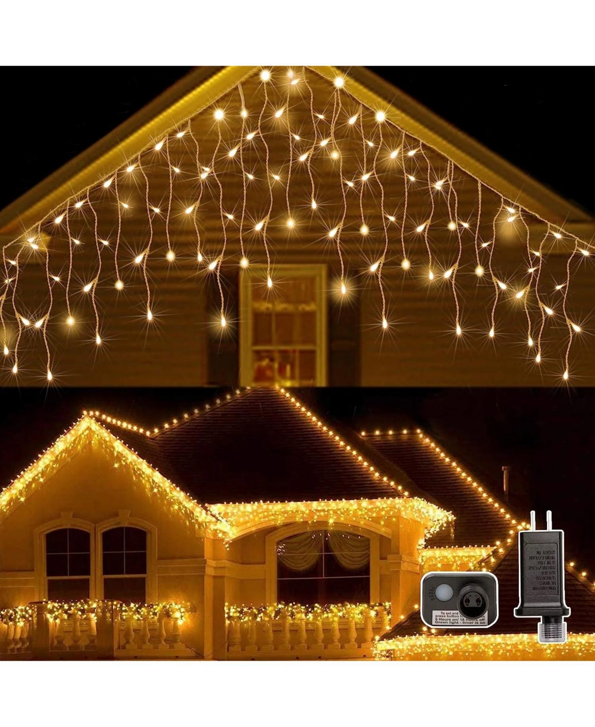 Click here for Cowin 33ft 400 Led Outdoor String Icicle Lights Wa... prices