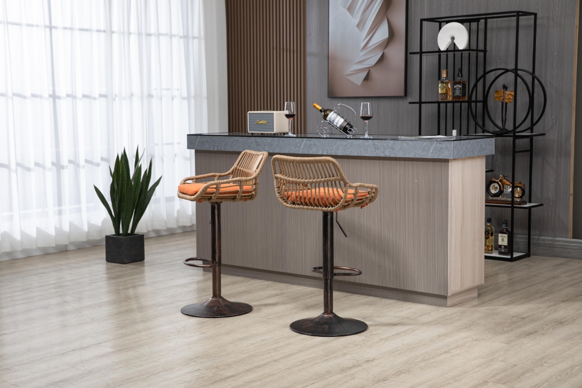 Click here for Streamdale Adjustable Bar Stools Set with Footrest... prices