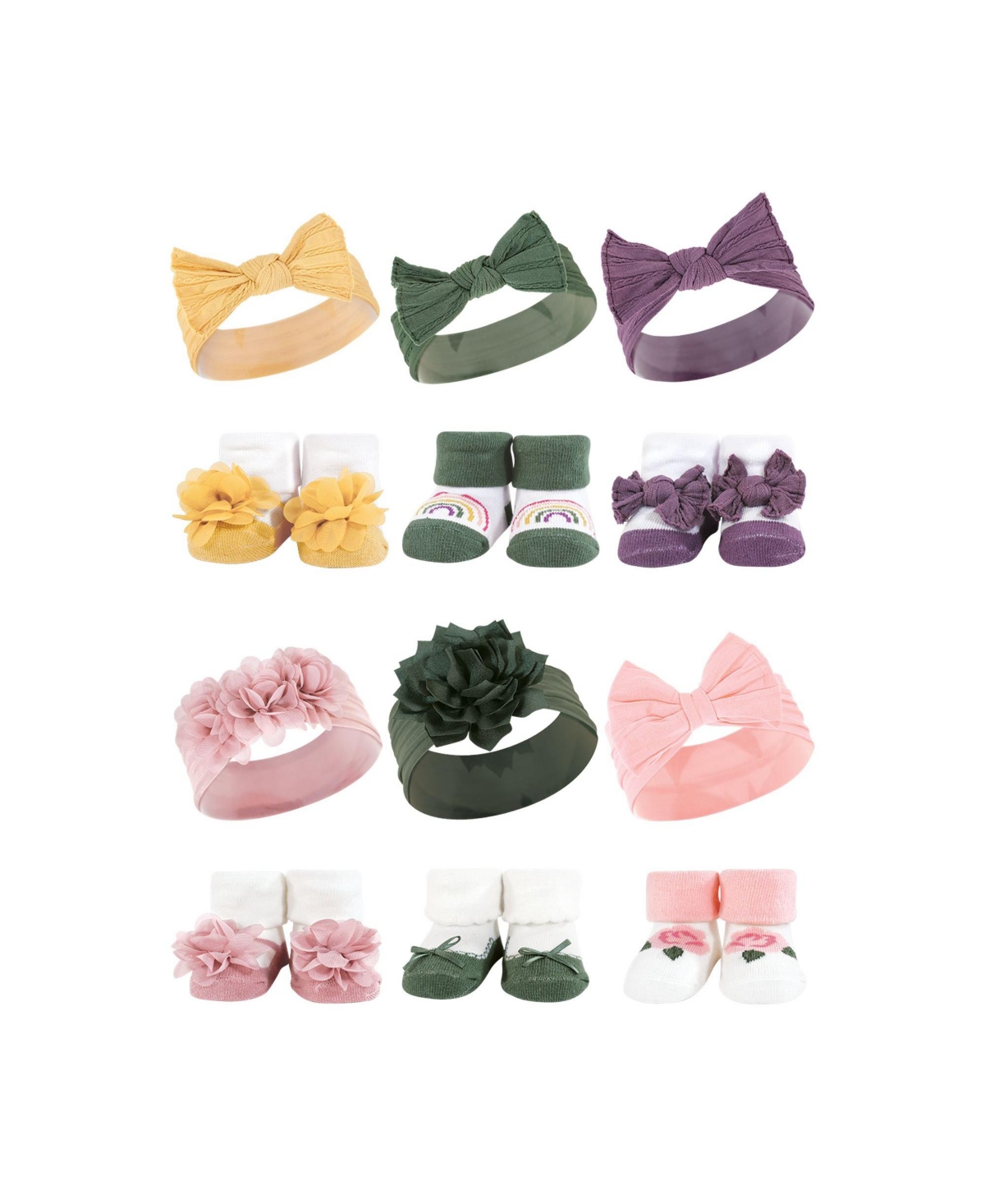 Click here for Hudson Baby Girls 12Pc Headband and Socks Giftset... prices