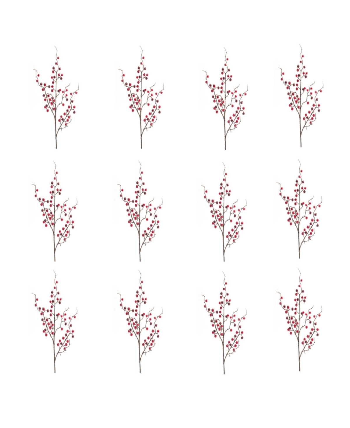Click here for Set of 12 Iced Berry Twig Sprays for Seasonal Deco... prices