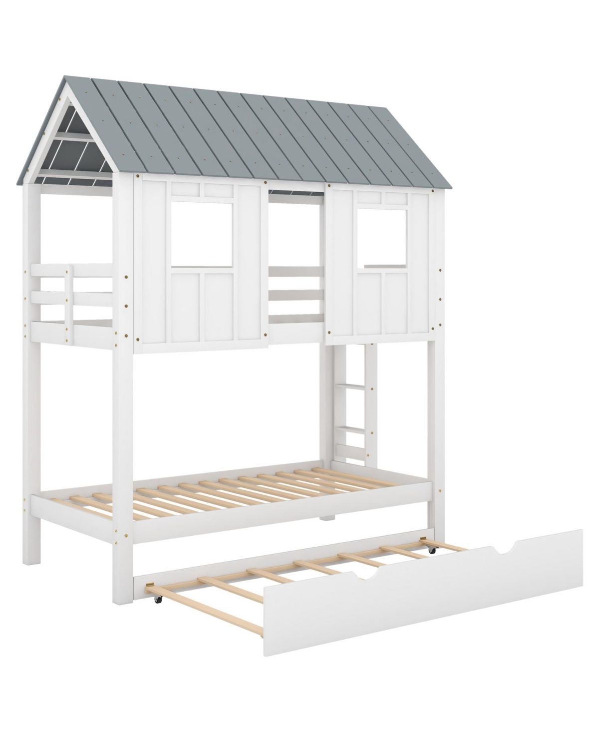 Click here for Simplie Fun House Bunk Bed With Trundle  Roof And... prices