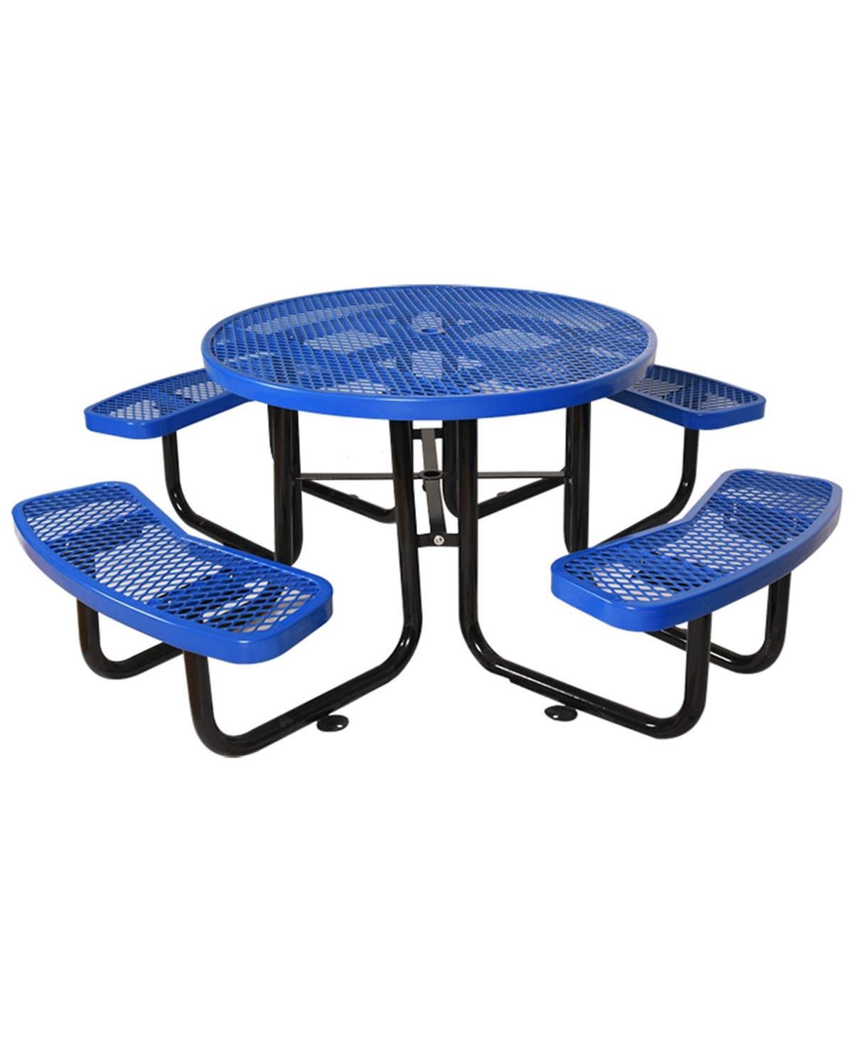 Click here for Streamdale Round Outdoor Steel Picnic Table 46... prices
