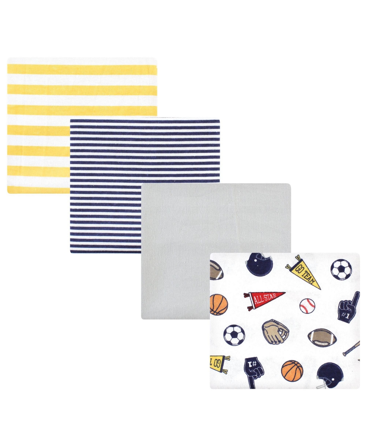 Click here for Hudson Baby Boys Soft 4 Piece Cotton-Poly Flannel... prices