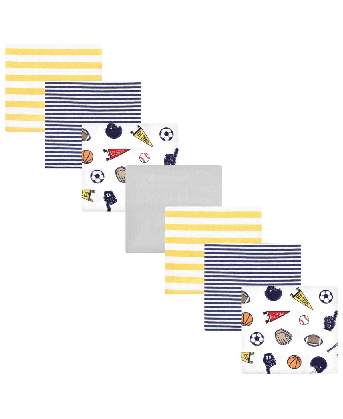 Click here for Hudson Baby Boys Cotton Poly 7pk Flannel Receiving... prices