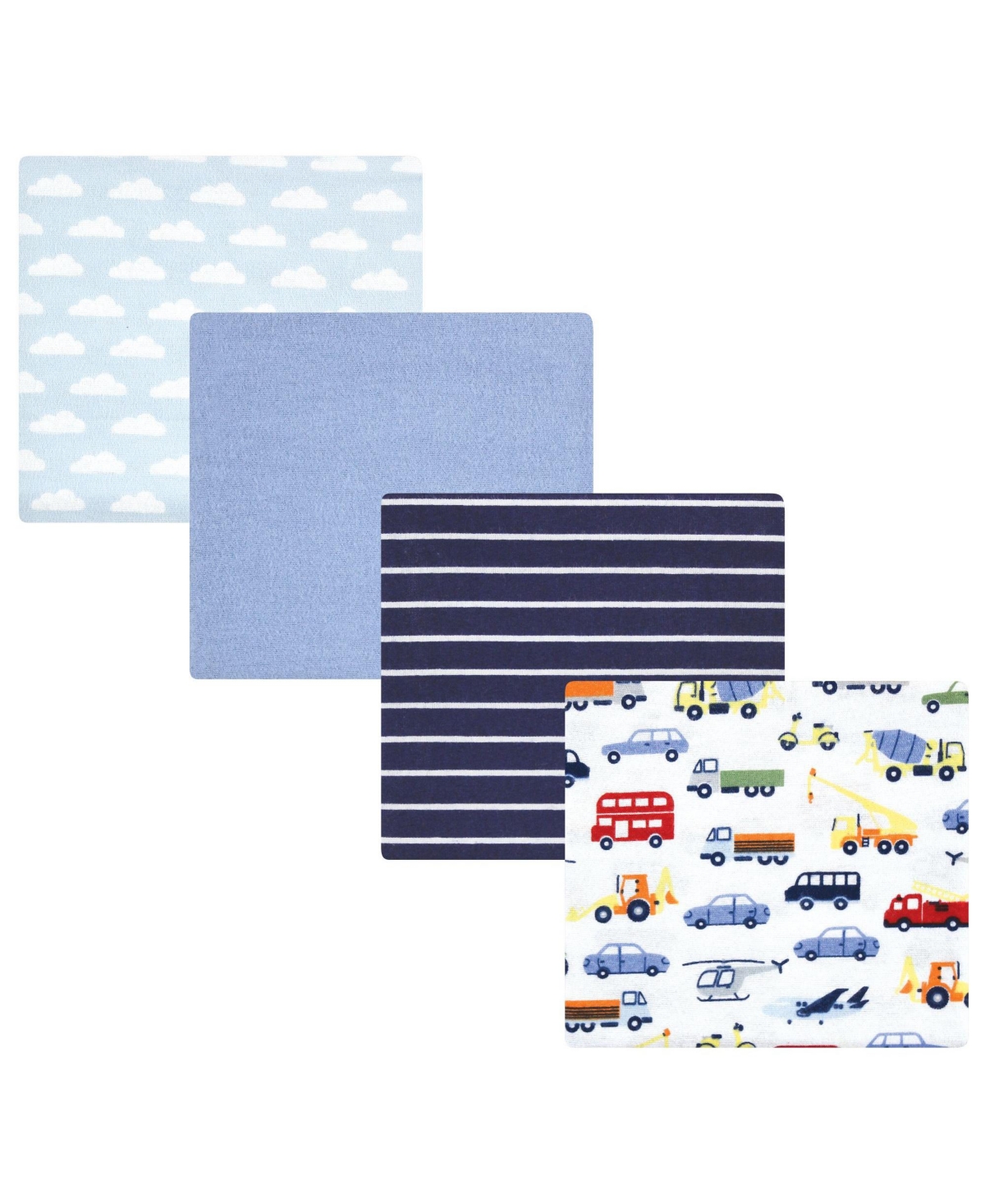 Click here for Hudson Baby Boys Soft 4 Piece Cotton-Poly Flannel... prices