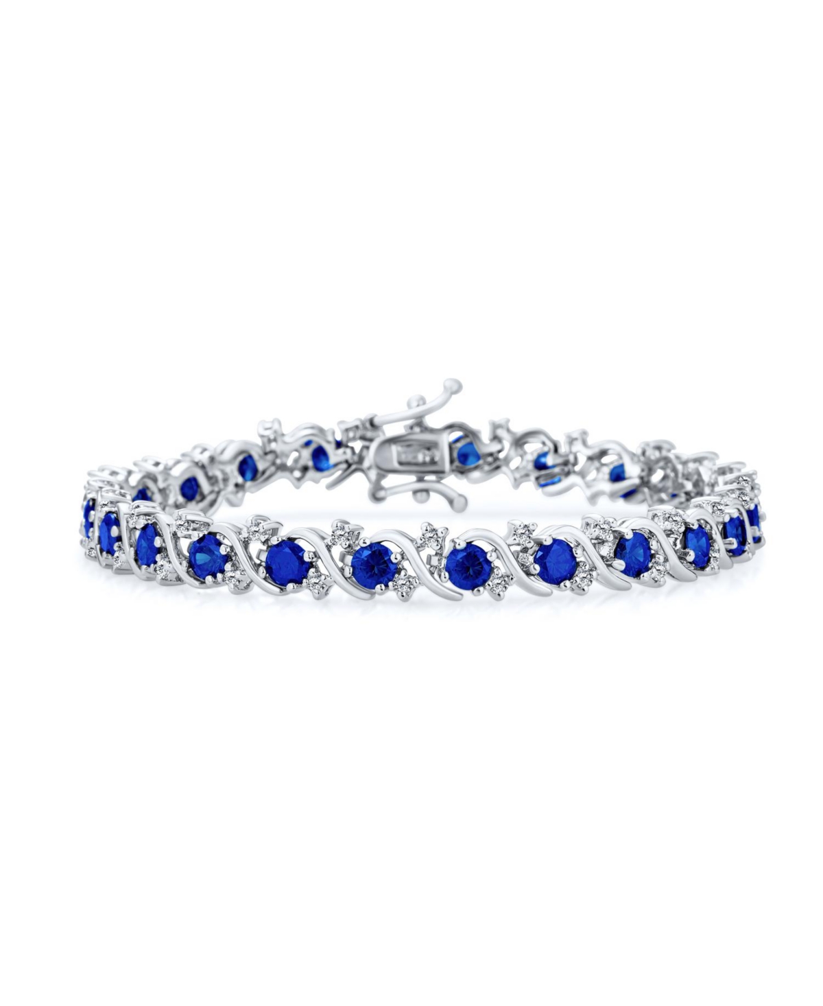 Click here for Bling Jewelry Fancy Prong Set Solitaire Cz Wave Te... prices
