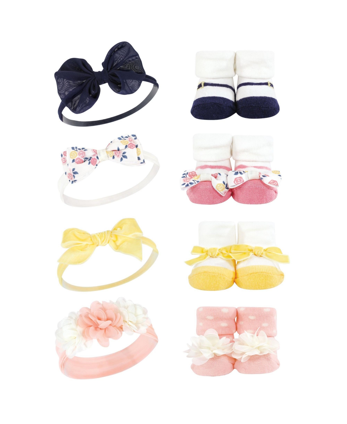 Click here for Hudson Baby Girls 8Pc Headband and Socks Set - Pin... prices
