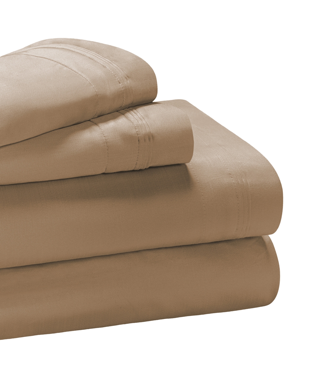 Superior Egyptian Cotton 650 Thread Count Solid Deep Pocket Sheet Set  Olympic Queen - Taupe