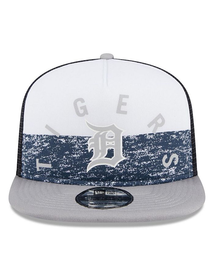 New Era Men's White/Gray Detroit Tigers Team Foam Front A-Frame Trucker 9FIFTY Snapback Hat - Macy's