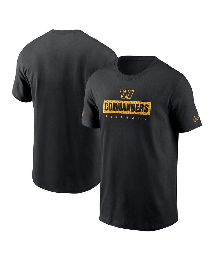 Nike Men's Black Washington Commanders Sideline Performance T-Shirt ...