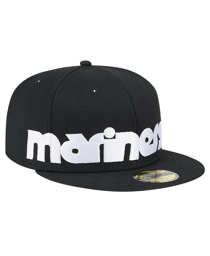 New Era Men's Black Seattle Mariners Checkered Undervisor 59FIFTY ...