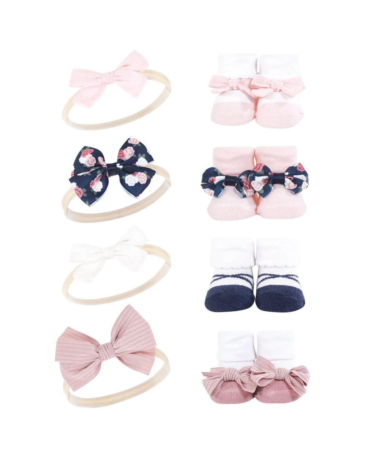 Click here for Hudson Baby Girls 8Pc Headband and Socks Set - Blu... prices