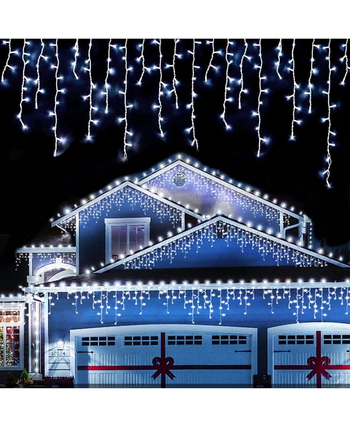 Click here for Cowin 33ft 400 Led Outdoor String Icicle Lights Wh... prices