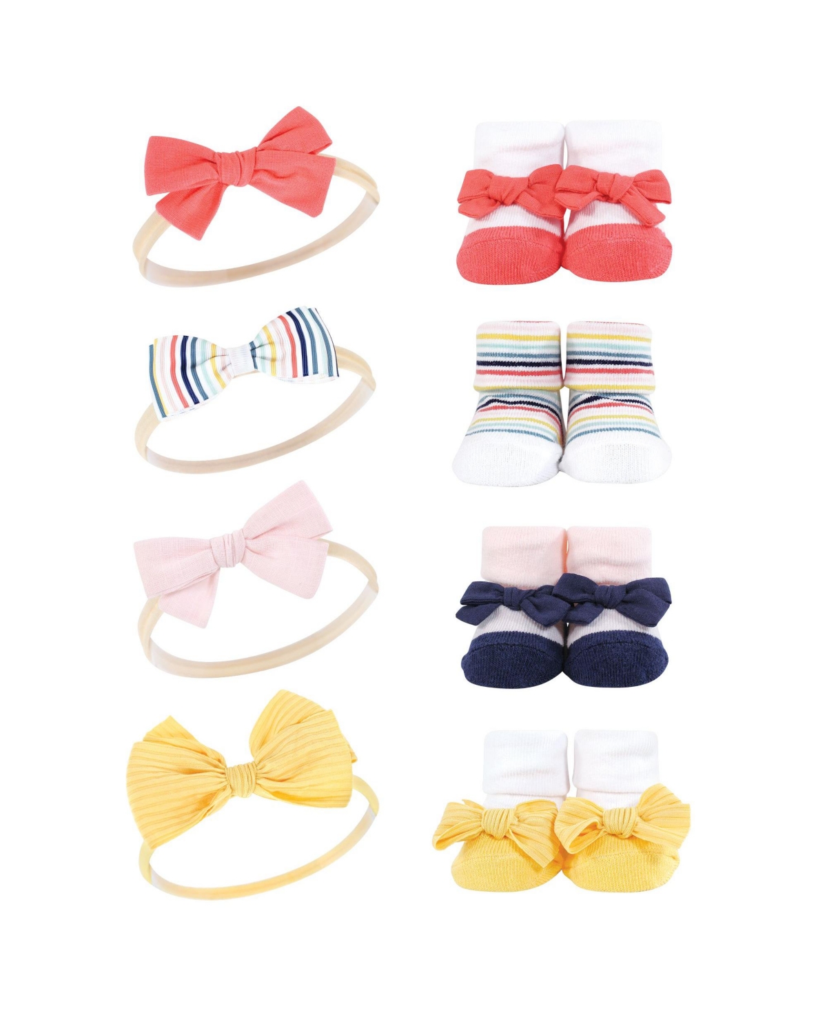Click here for Hudson Baby Girls 8Pc Headband and Socks Set - Cor... prices