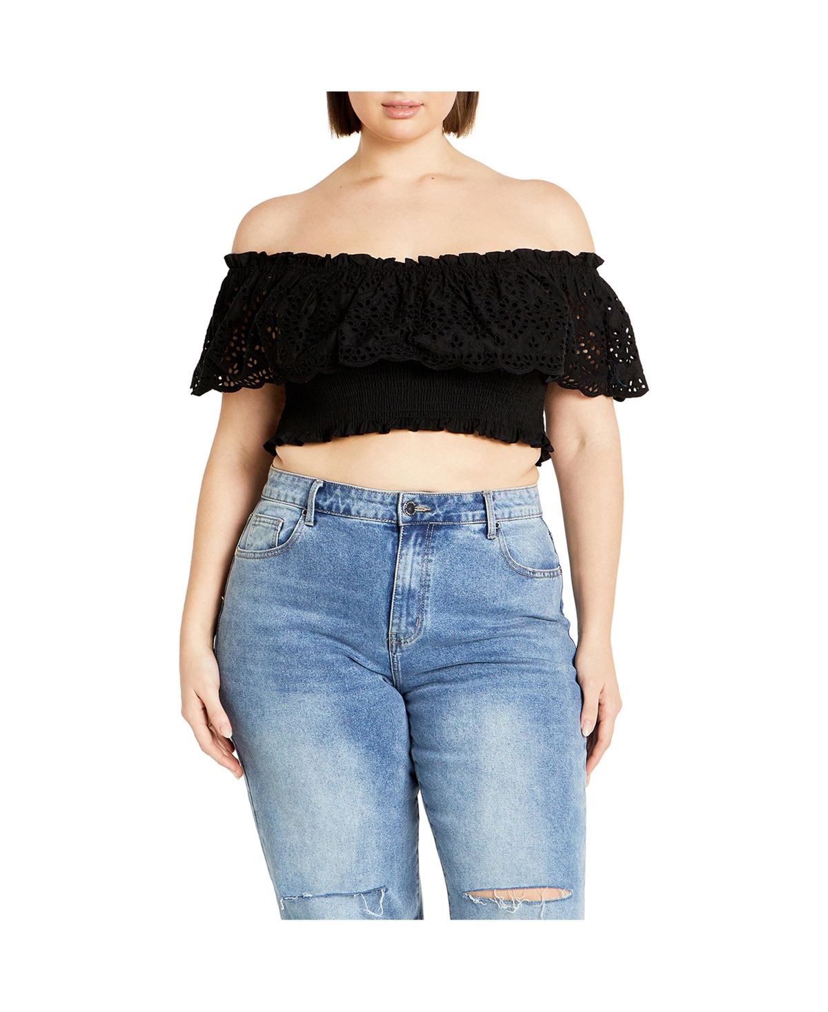 Click here for City Chic Womens Jayde Top - Black prices