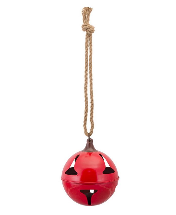 Slickblue Metal Traditional Sleigh Bell With Jute Hanger (Set of 2 ...