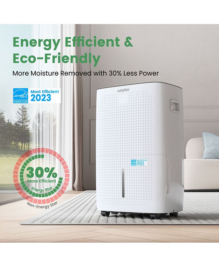 Waykar 150 Pint Energy Star Dehumidifier With Built-in Pump for Home ...