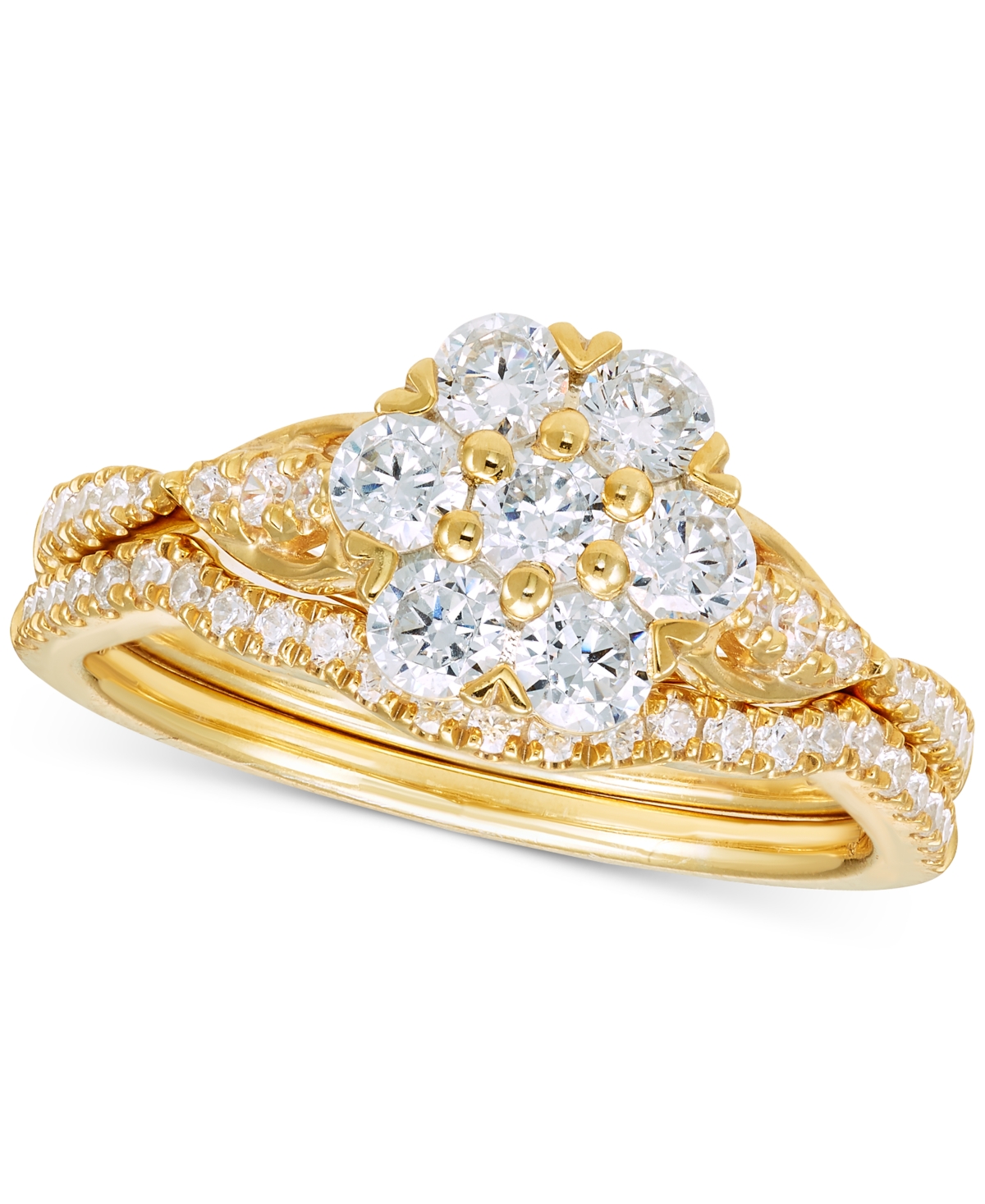 Click here for Diamond Flower Cluster Bridal Set (1 ct. t.w.) in... prices