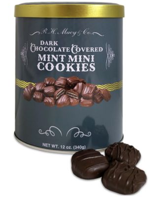 R.H. Macy & Co. Holiday Dark Chocolate Mint Cookie Gift Tin, 12 oz ...