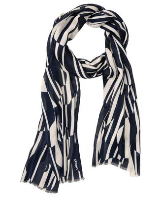 Olsen Geo Scarf with Frayed Edge Trim - Macy's