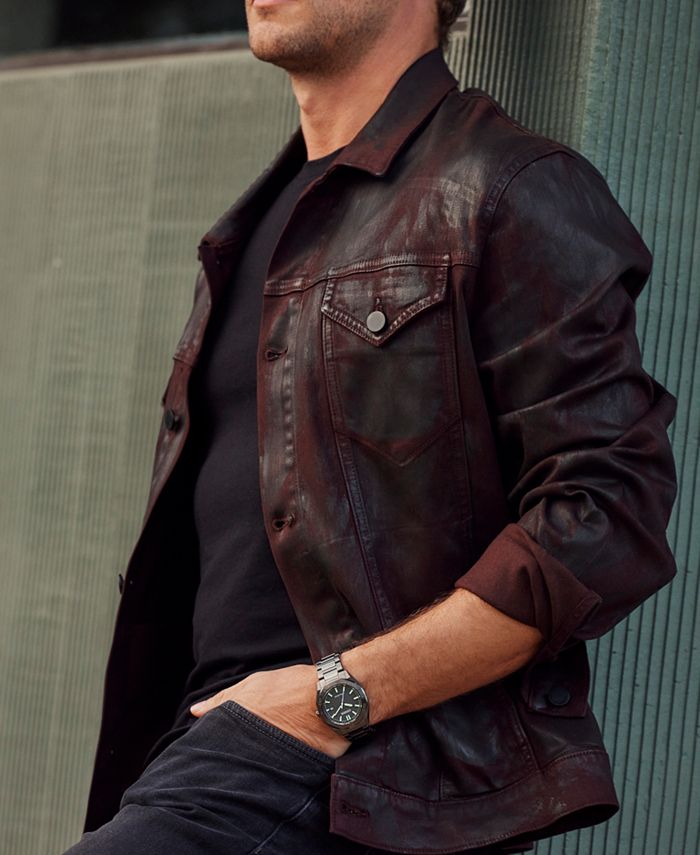 Citizen Eco-Drive Men's Weekender Gray-Tone Stainless Steel Bracelet ...