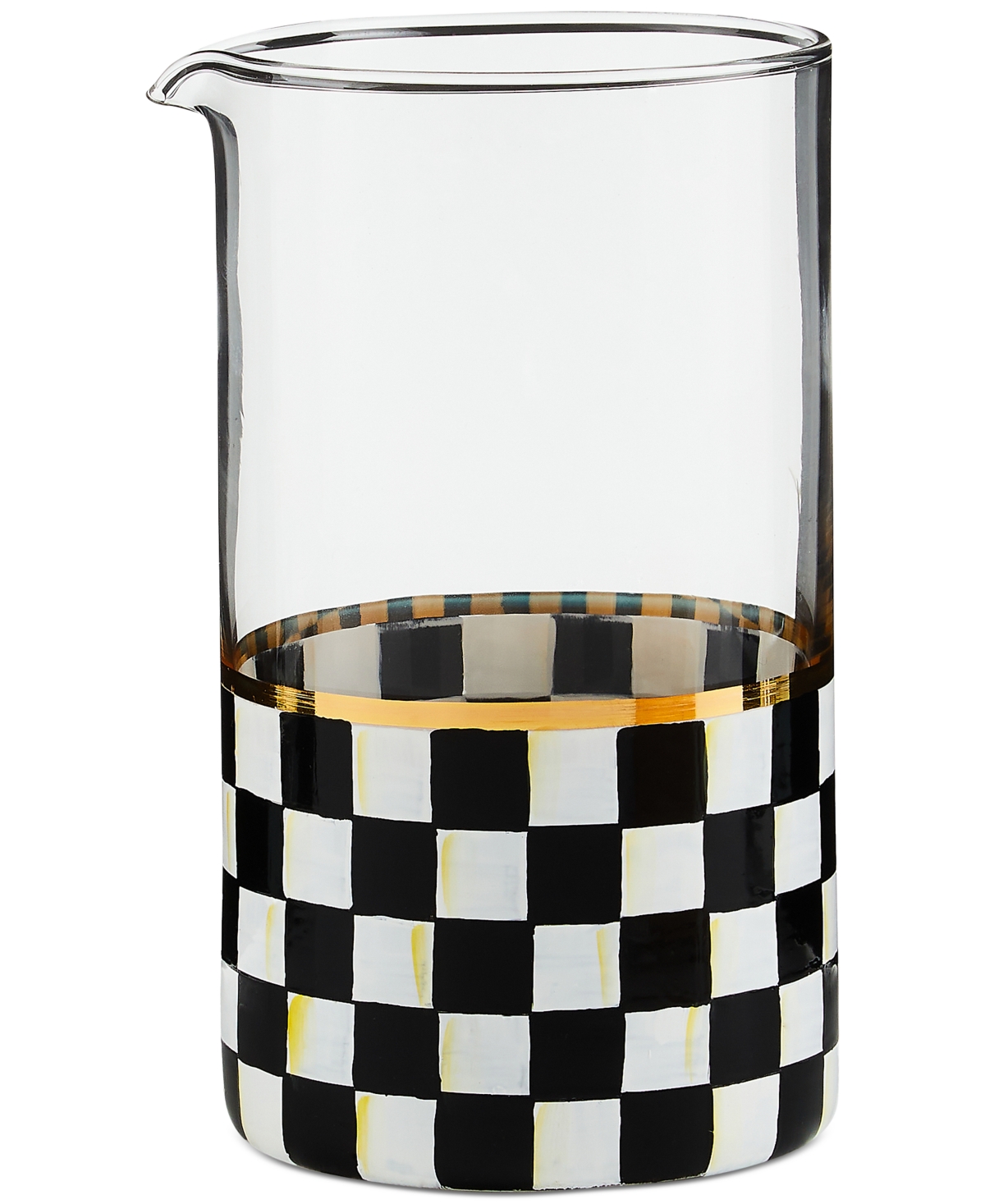Click here for Mackenzie-Childs Courtly Check Mixing Glass prices