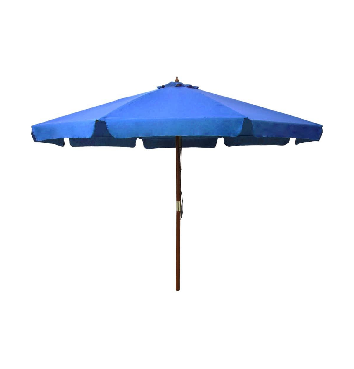 Click here for Garden Parasol with Wooden Pole 129.9 Azure - Azur... prices