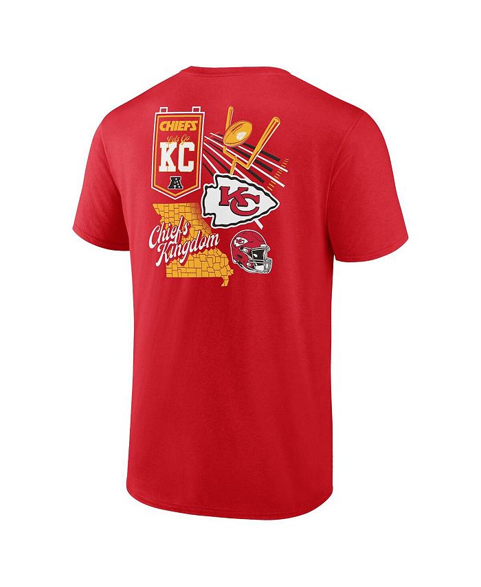 Fanatics Men's Red Kansas City Chiefs Split Zone T-Shirt - Macy's