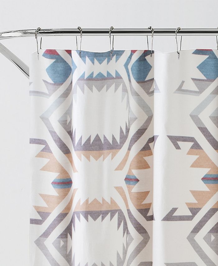 Pendleton White Sands Cotton Shower Curtain 72"x72" - Macy's