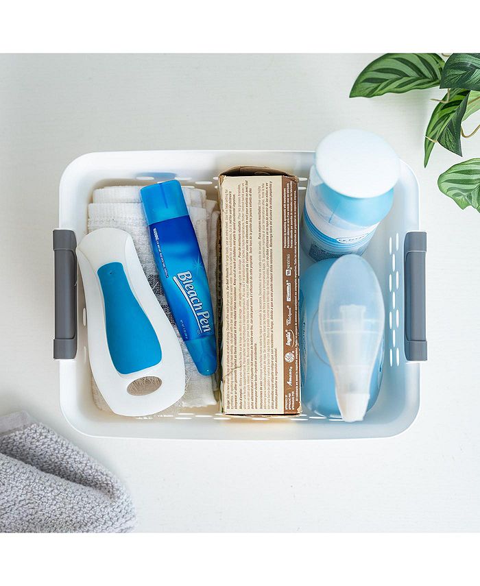 IRIS USA Small Plastic Storage Basket, 12-Pack, Shelf Basket Organizer ...