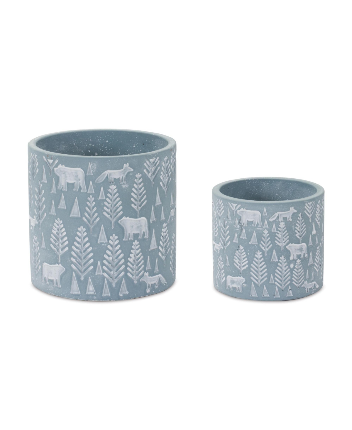 Click here for Slickblue Woodland Winter Stone Planter (Set of 2)... prices