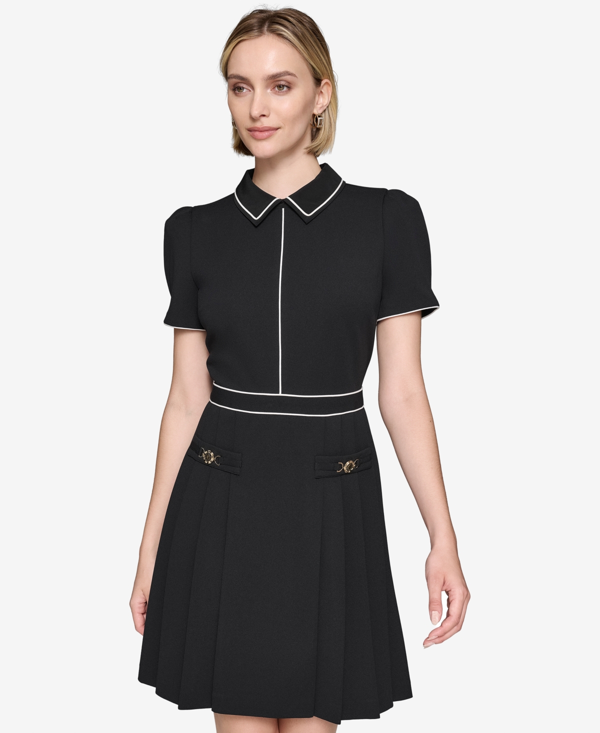 Click here for Karl Lagerfeld Paris Womens Pleated-Skirt Dress -... prices