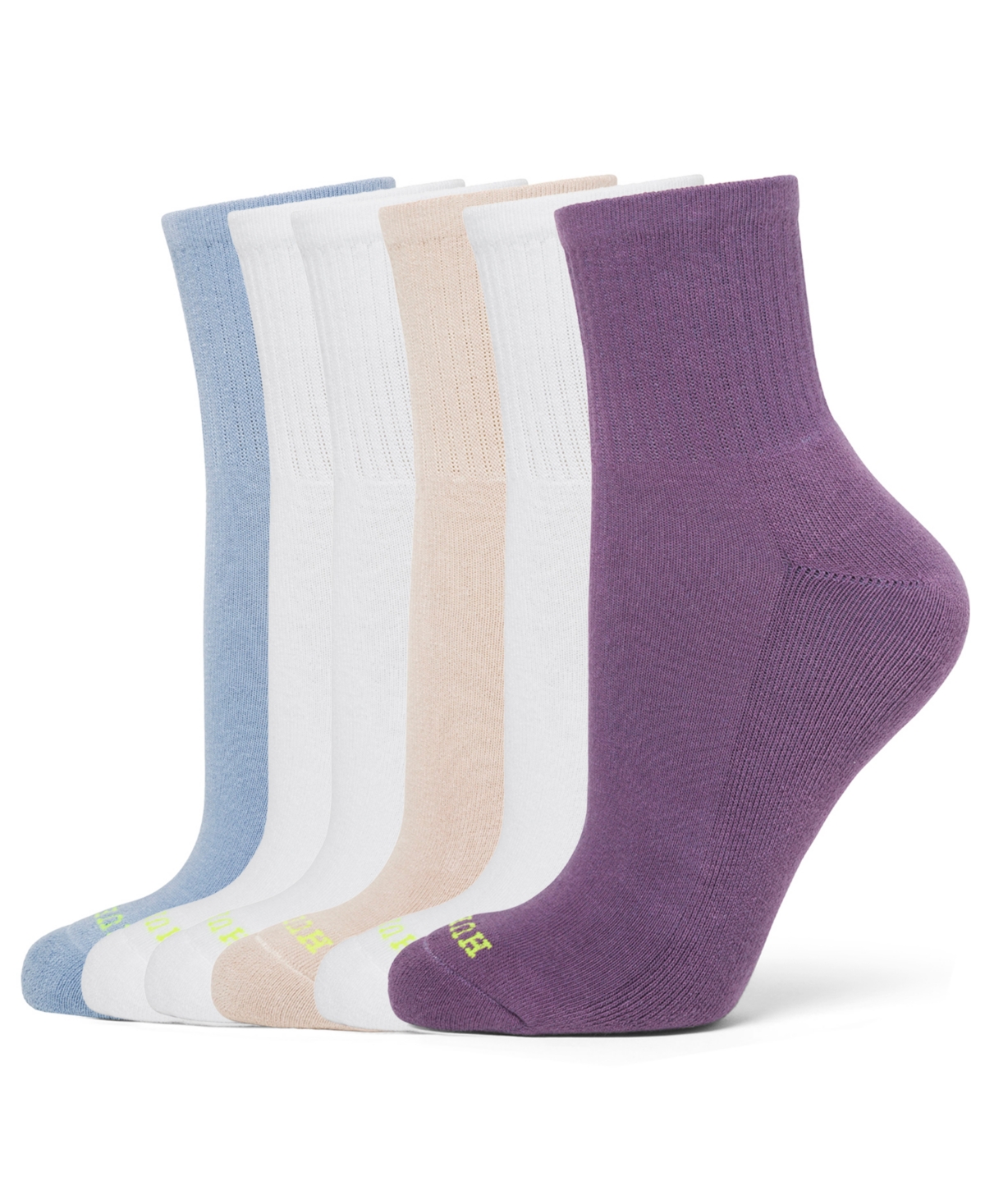 Click here for Hue Womens Mini Crew 6 Pack Socks U10227 - Jam prices
