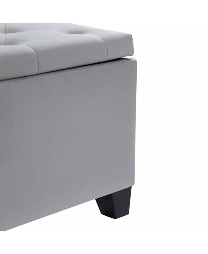 Simplie Fun Plush Storage Ottoman with Ample Space and Durable ...