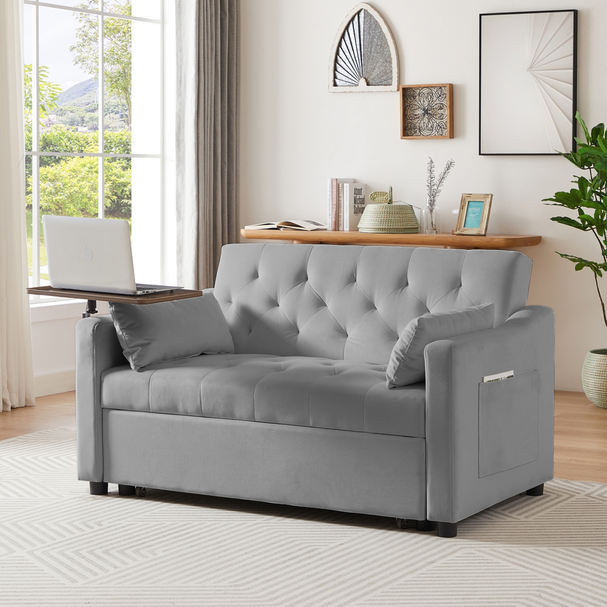 Click here for Streamdale Furniture Modern Velvet Sofa Bed with A... prices