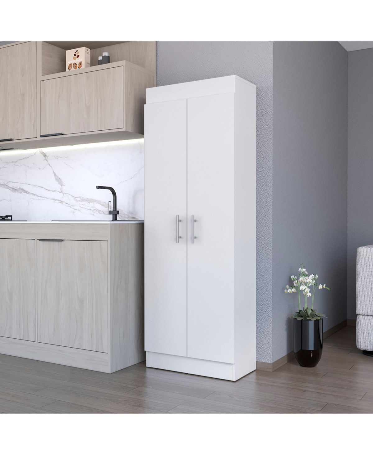 Click here for Fm Furniture Dawson Pantry Cabinet - White prices