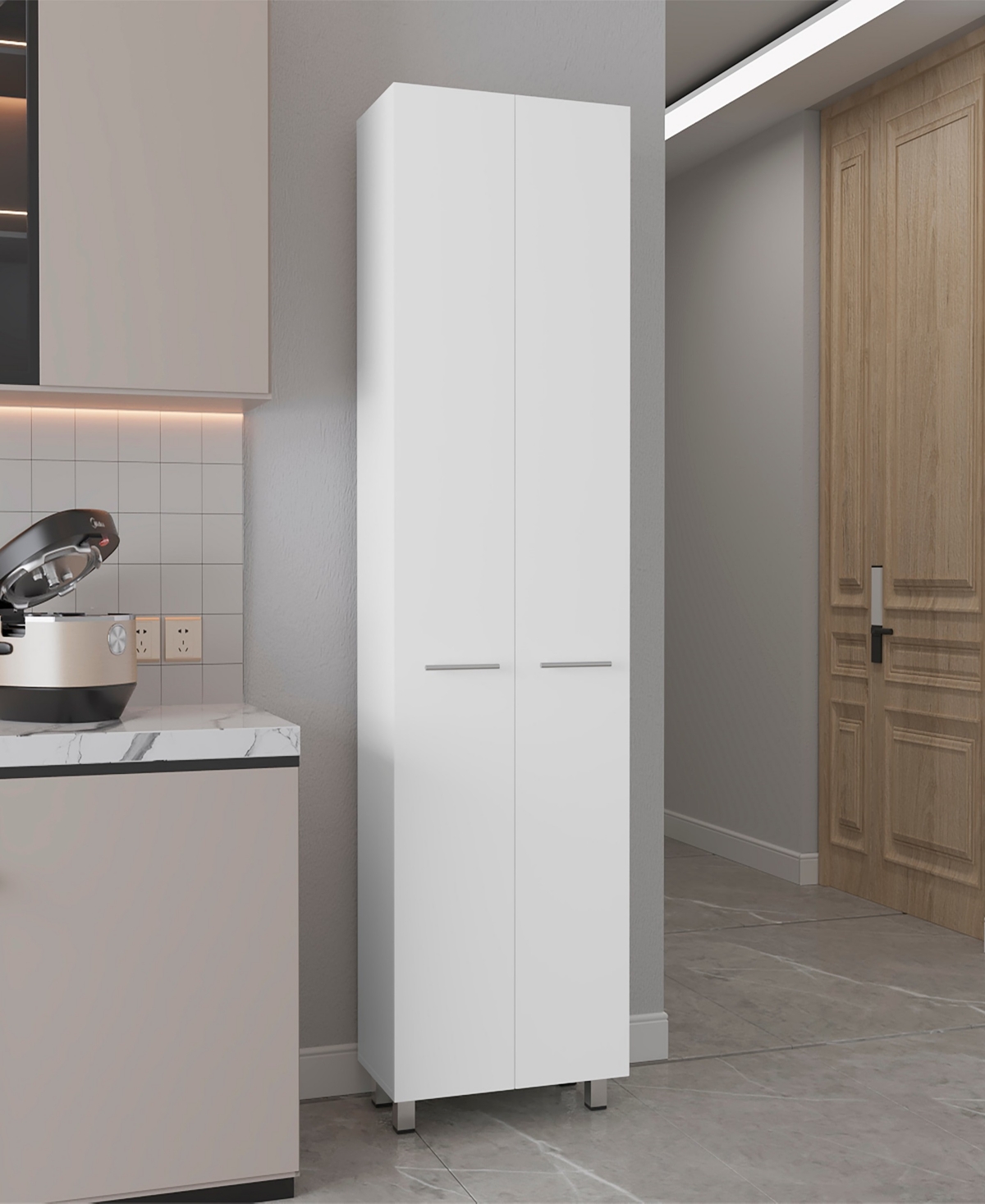 Click here for Fm Furniture Pensacola Pantry cabinet - White prices